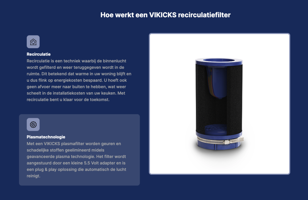 Plasmafilter Vikicks VR 280 - Geruisloos & Efficiënt | Filterfabriek